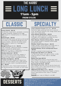 Menus – The Harbour