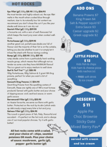 Menus – The Harbour