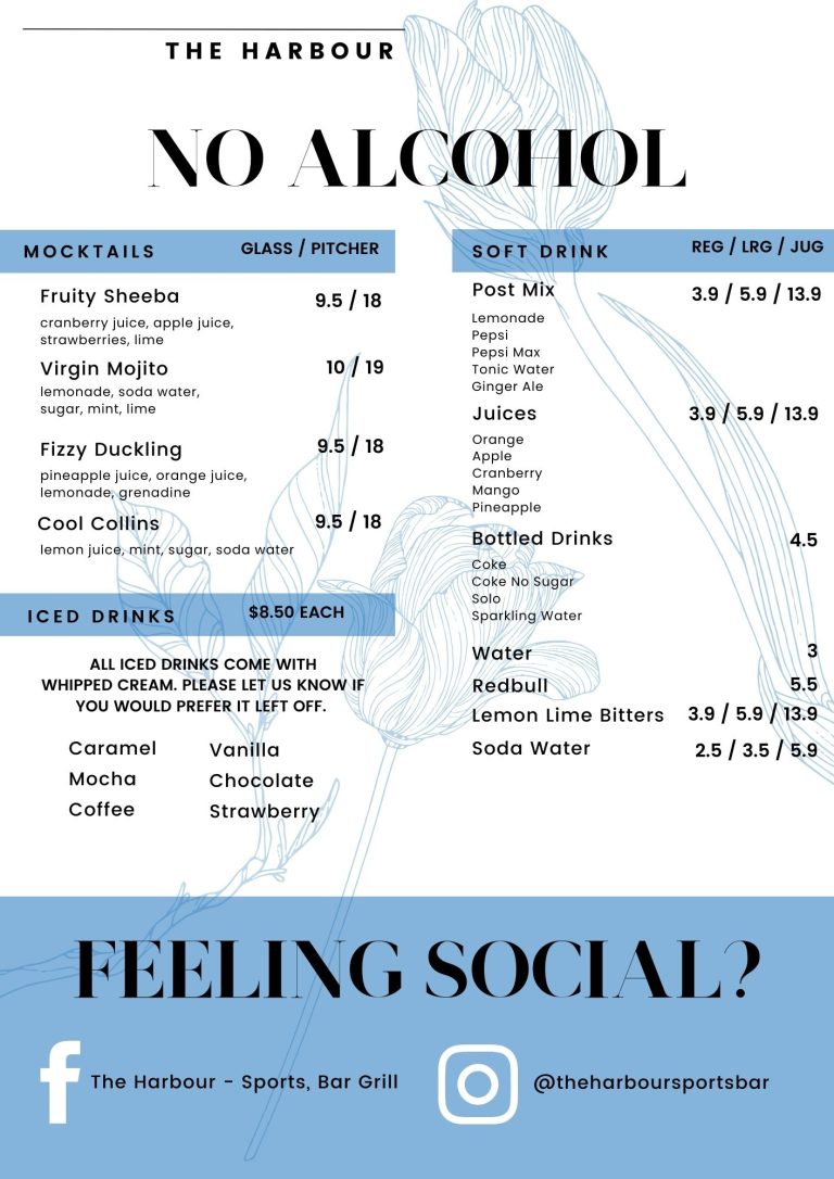 Menus – The Harbour